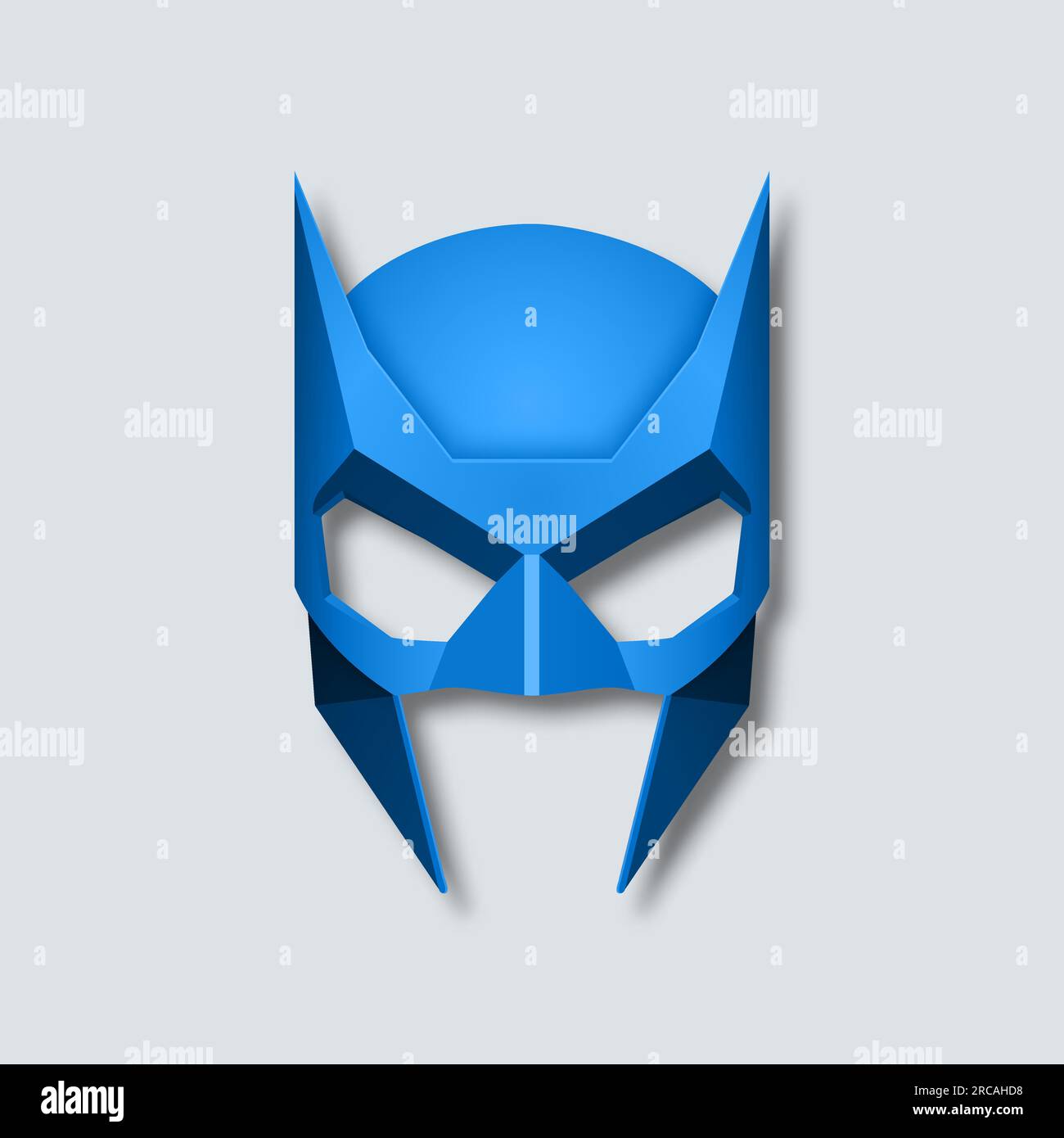 Vector Blue Super Hero Mask. Face Character, Superhero Comic Book Mask ...