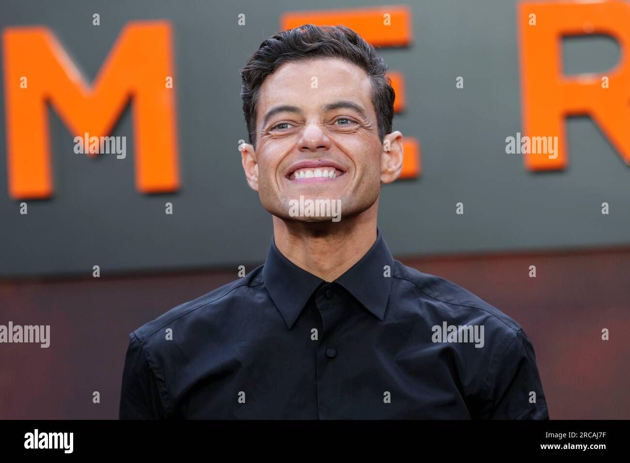 Rami Malek poses for photographers upon arrival at the premiere of the ...