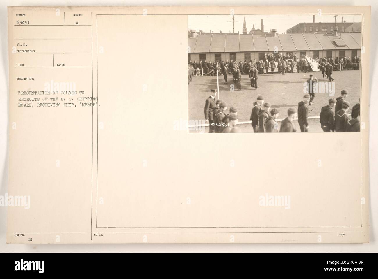 Soldiers receiving a presentation of colors from the U.S. Shipping ...