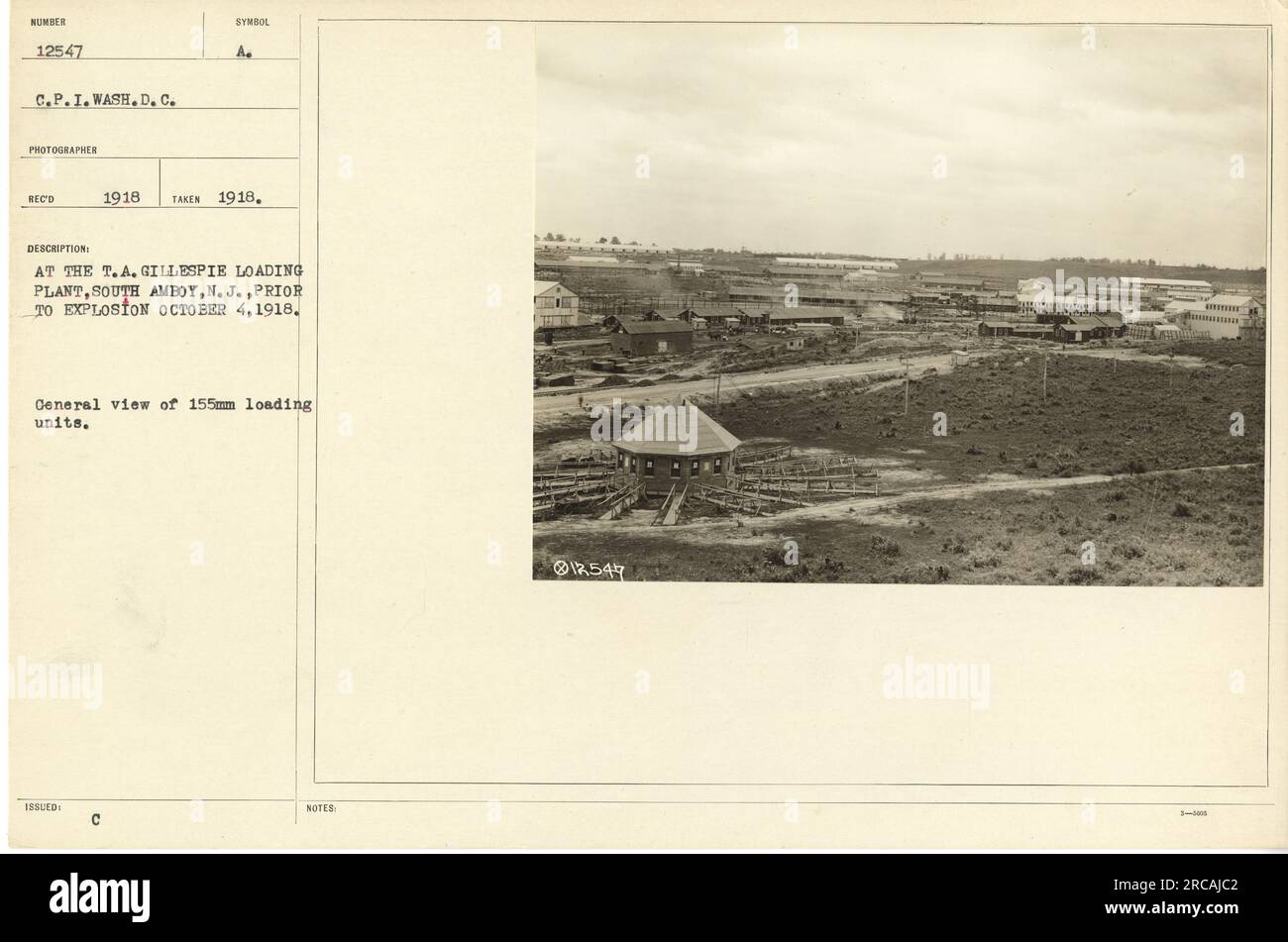 Men operating 155mm loading units at the T.A. Gillespie Loading Plant ...