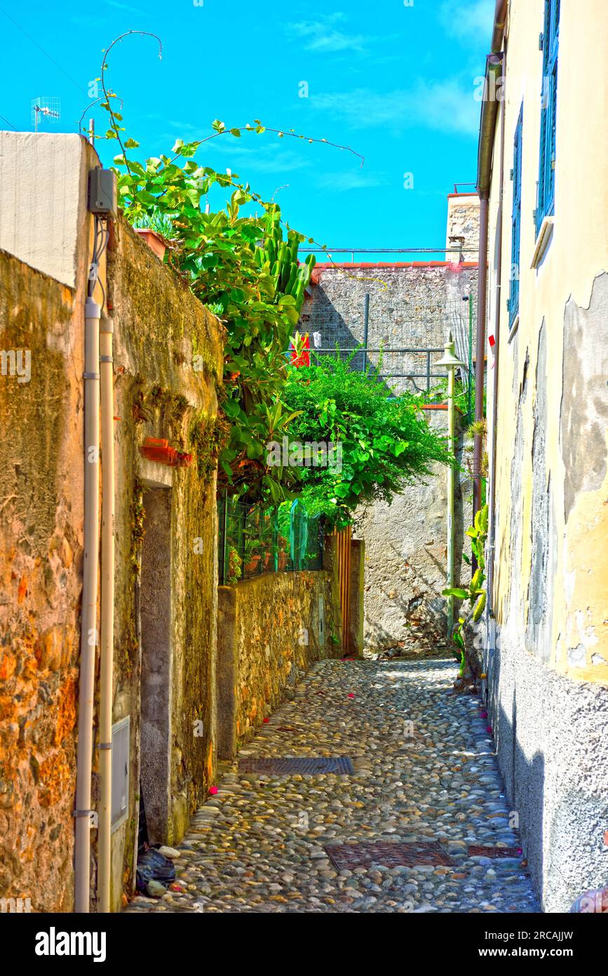the historic center of borgio verezzi savona italy Stock Photo - Alamy