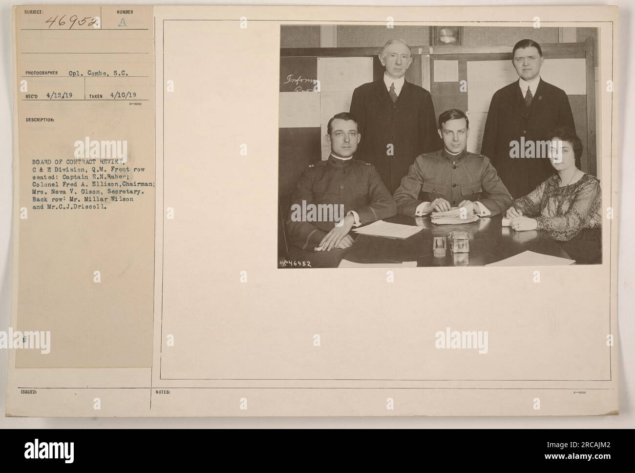 Members of the Board of Contract Review, C&E Division, Q.M., are ...