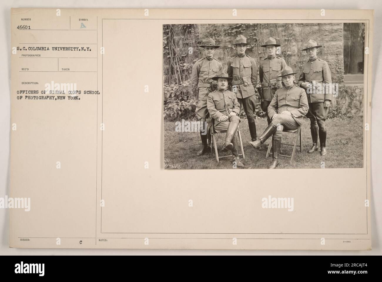 Group photo of the officers of the Signal Corps School of Photography ...