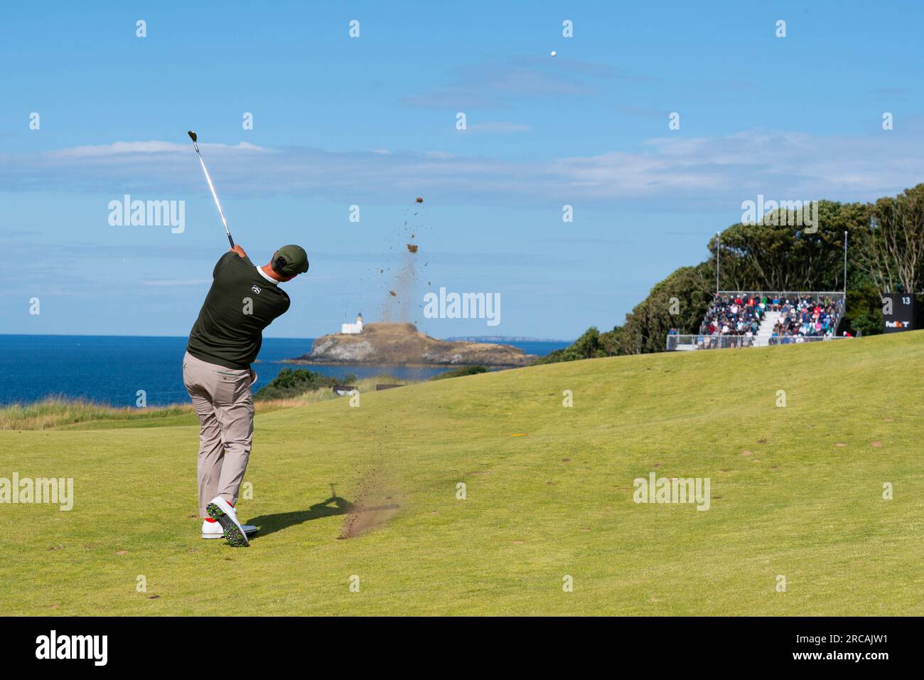 North Berwick, East Lothian, Scotland, UK. 13th July 2023. Adam Scott ...