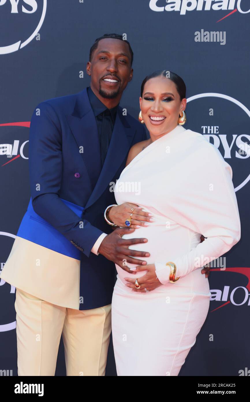 Hollywood, CA, July 12, 2023. Kentavious Caldwell-Pope and McKenzie ...