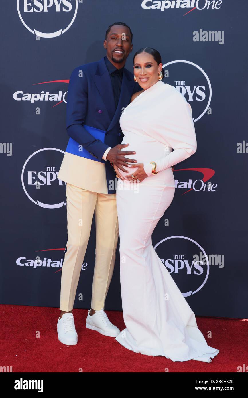 Hollywood, CA, July 12, 2023. Kentavious Caldwell-Pope and McKenzie ...