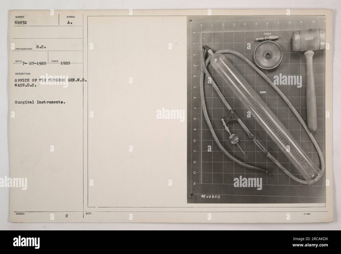 A collection of surgical instruments at the Office of the Surgeon ...