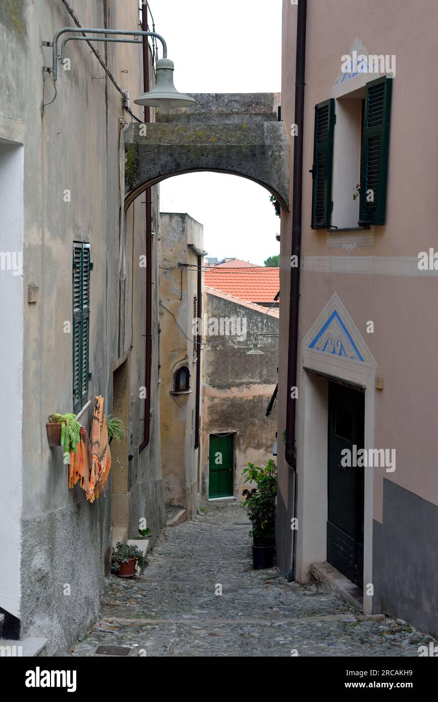 the historic center of borgio verezzi savona italy Stock Photo - Alamy