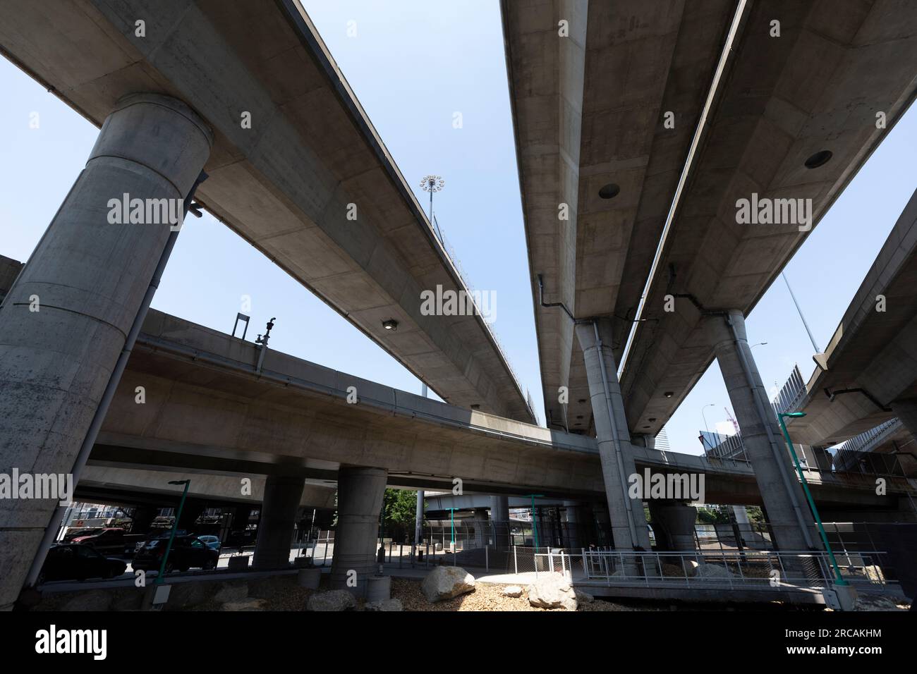 Interstate 93 highway interchange overpass Boston, Massachusetts Stock ...