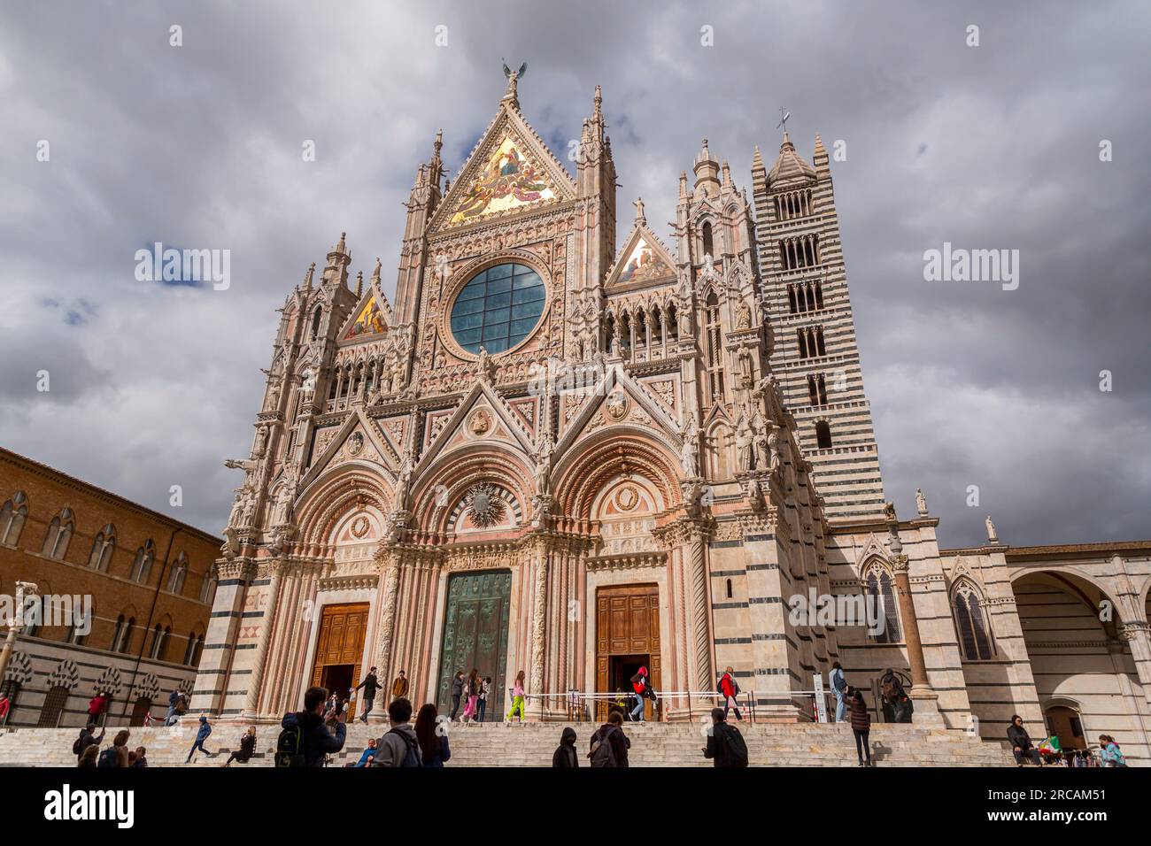 Siena, Italy - APR 7, 2022: Siena Cathedral is a medieval church in ...
