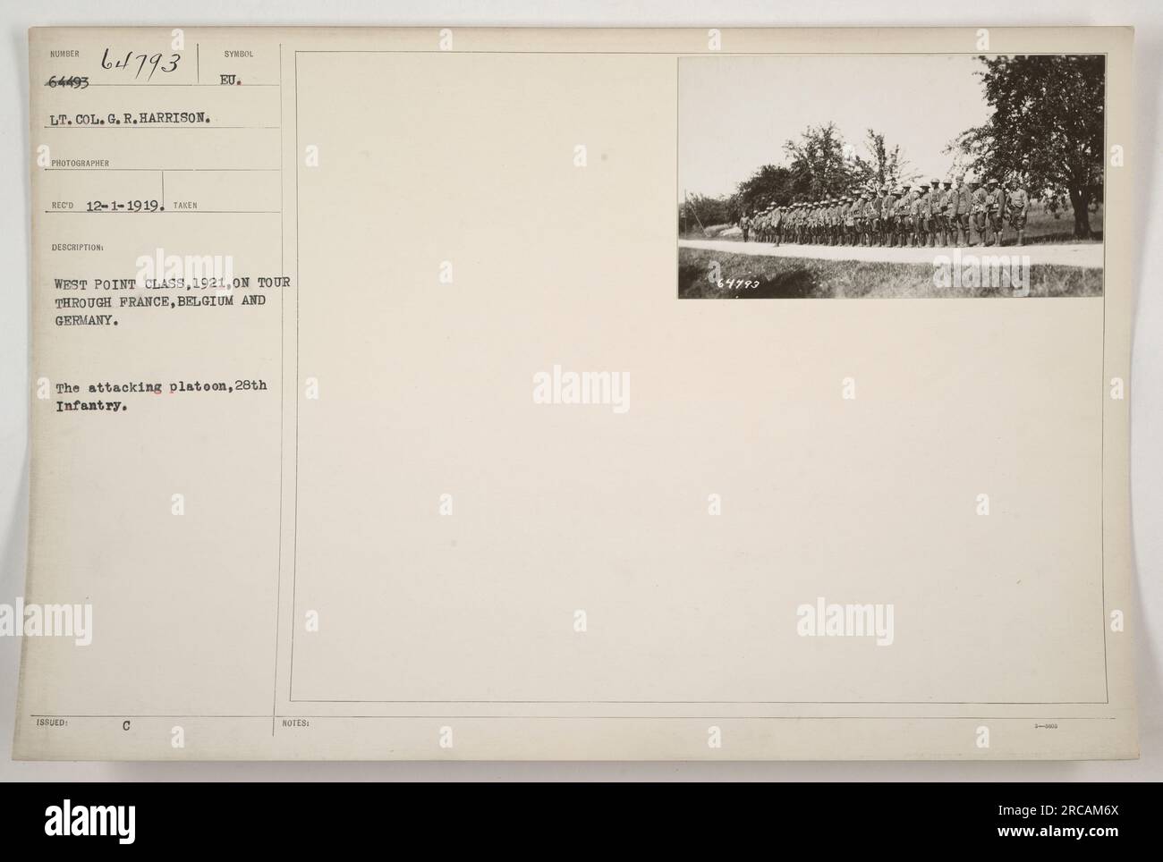 West Point Class from 1921 on a tour through France, Belgium, and ...