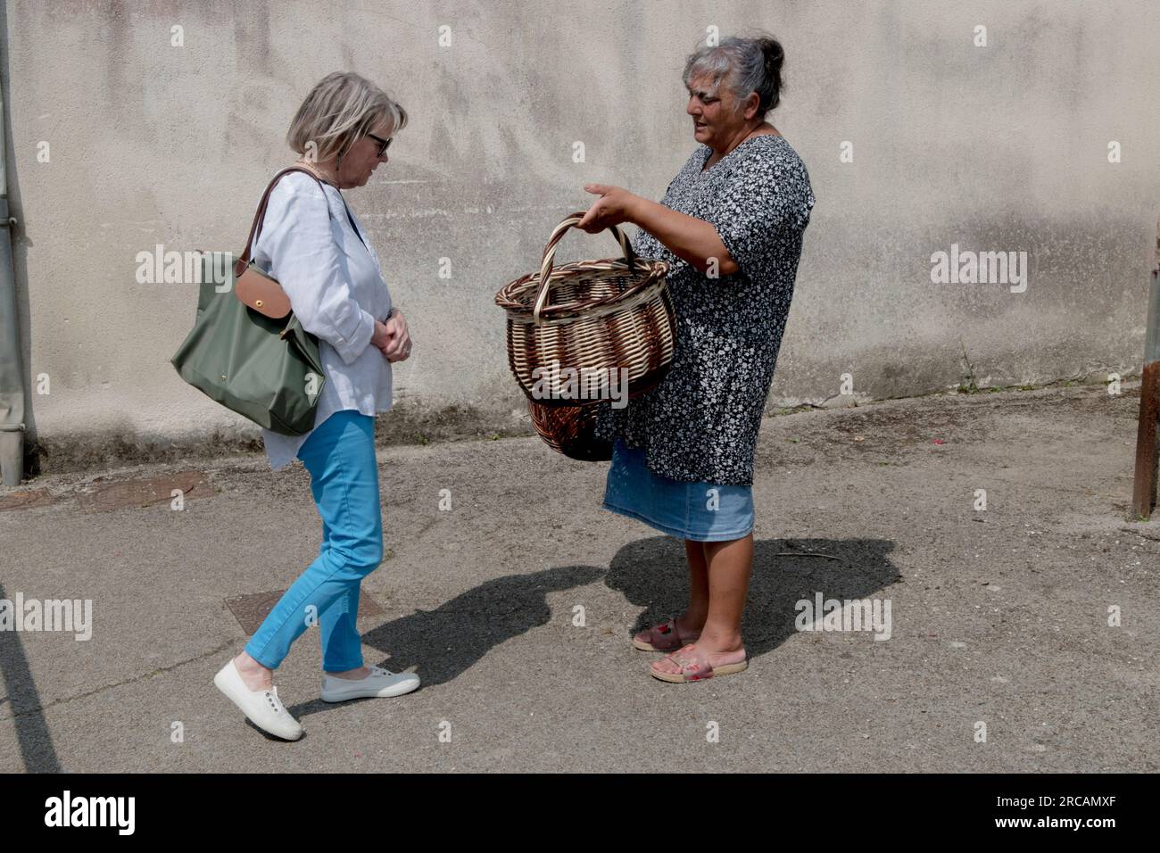 Roma Gypsy Woman France. French roma women selling handmade wicker ...