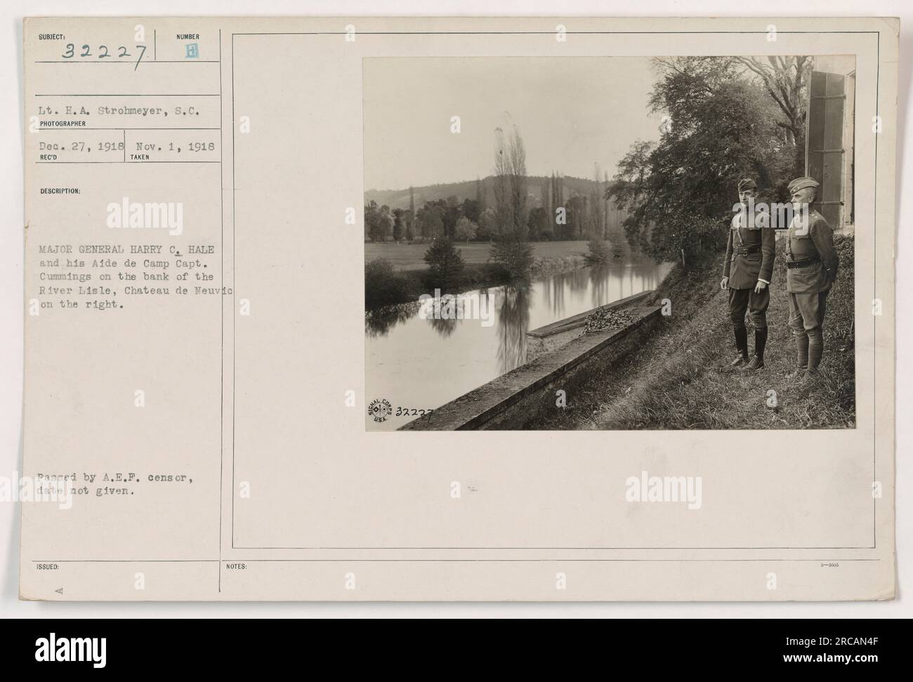 Major General Harry C. Hale and his Aide de Camp, Captain Cummings ...