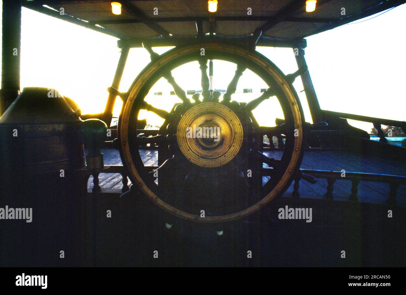 Kuwait Wheel Of Old Dhow Now Al Boom Restaurant Stock Photo - Alamy