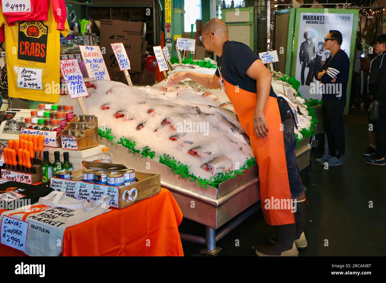 Famous for fish throwing the purchases of customers before wrapping ...