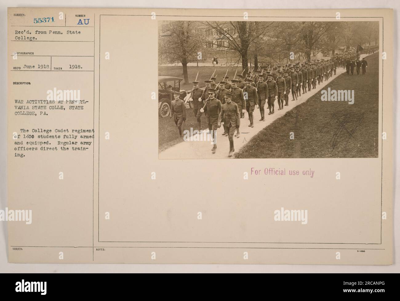 WAR ACTIVITIES AT PENNSYLVANIA STATE COLLEGE, STATE COLLEGE, PA. The ...