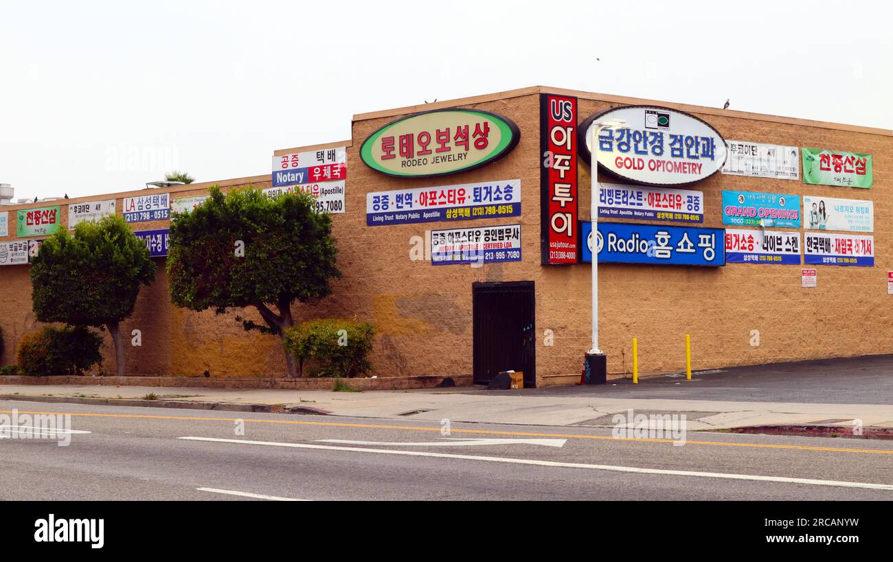 Los Angeles, California: view of KOREATOWN a neighborhood in central ...
