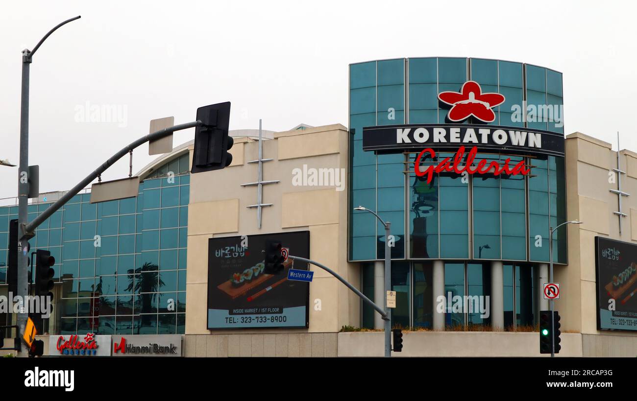 Los Angeles, California: view of KOREATOWN a neighborhood in central ...