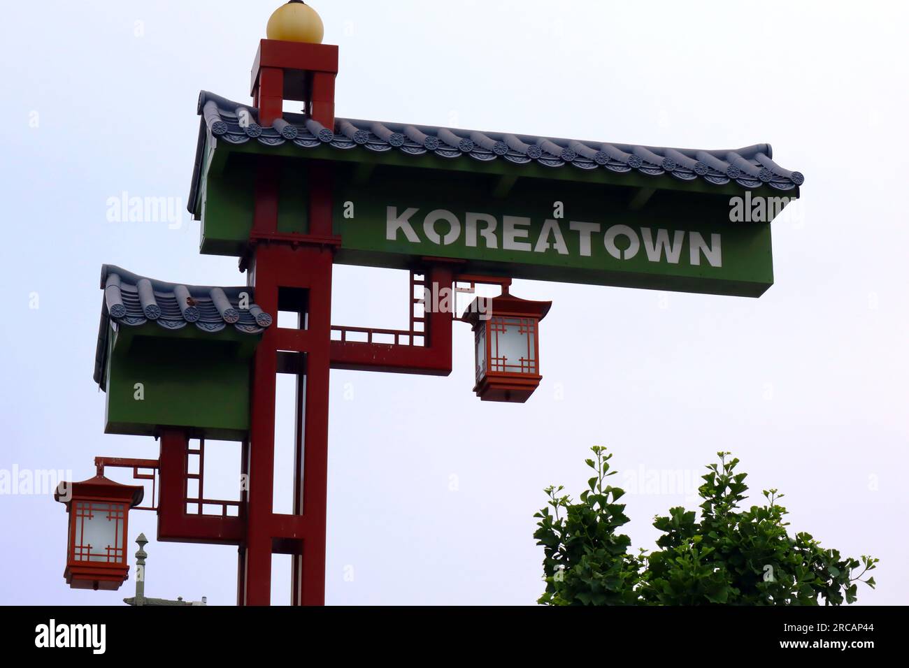 Los Angeles, California: view of KOREATOWN a neighborhood in central ...
