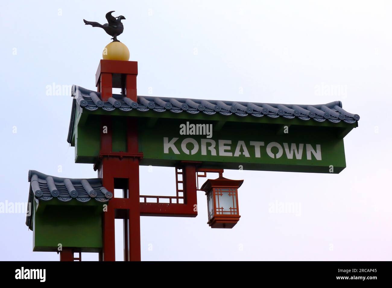 Los Angeles, California: view of KOREATOWN a neighborhood in central ...
