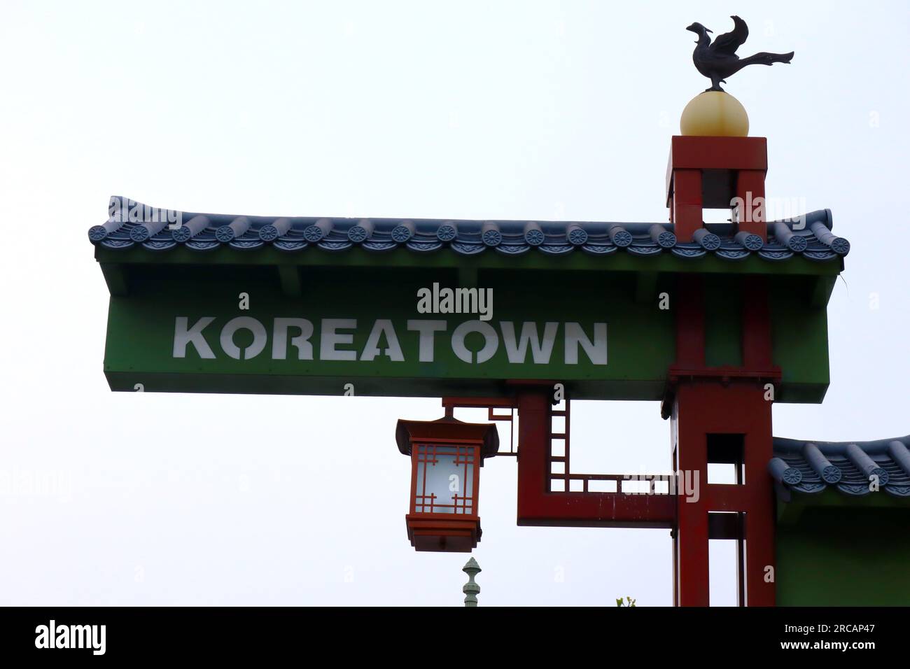 Los Angeles, California: view of KOREATOWN a neighborhood in central ...