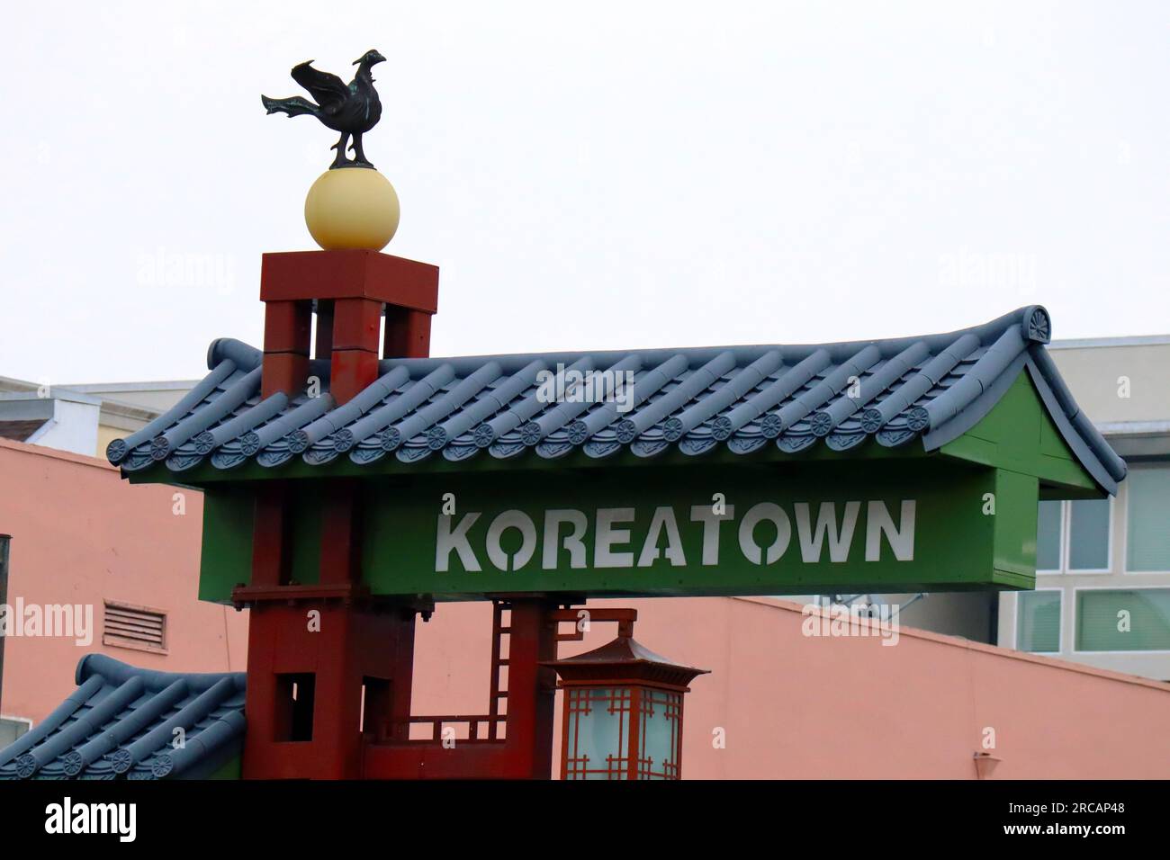 Los Angeles, California: view of KOREATOWN a neighborhood in central ...
