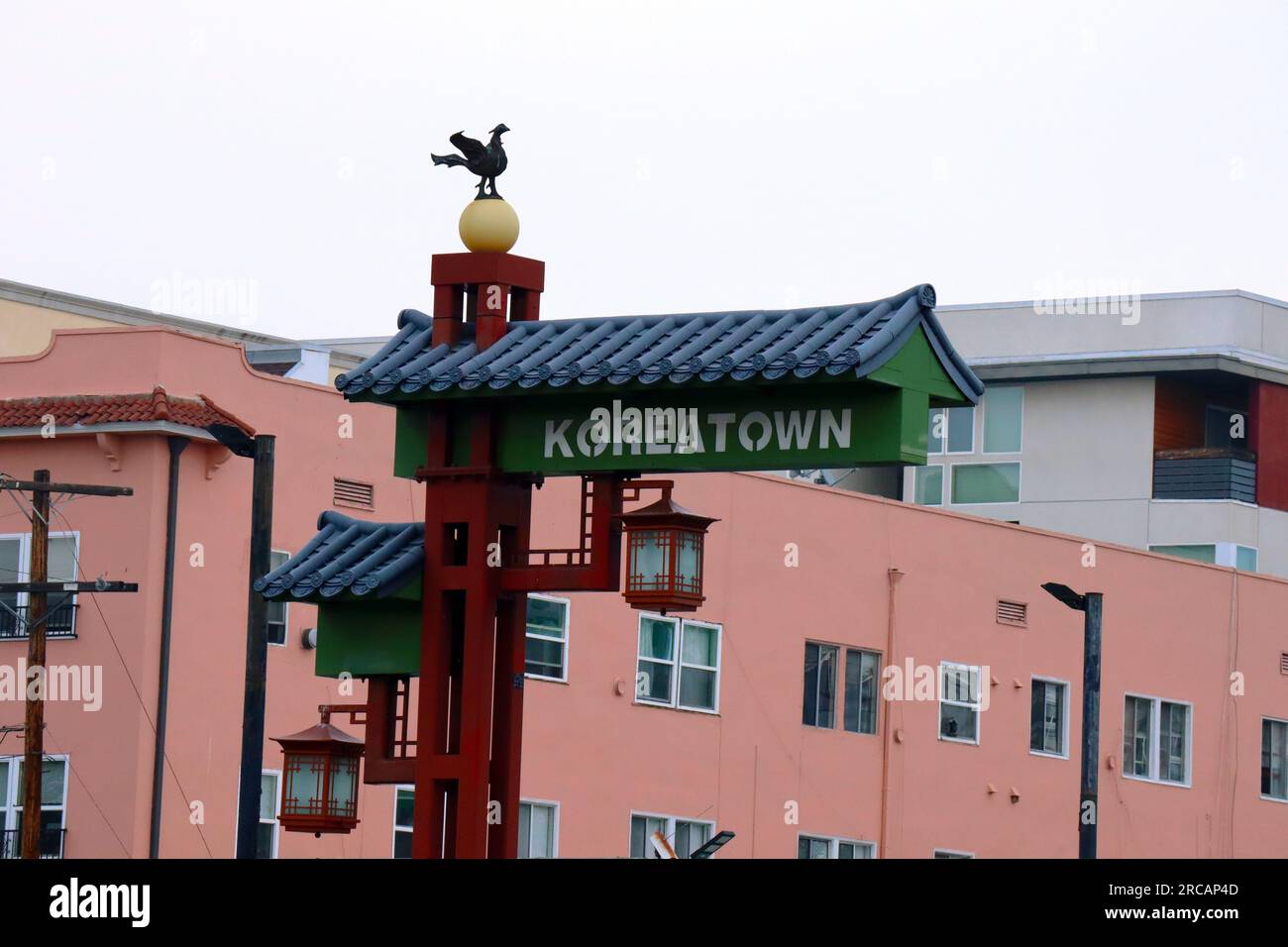 Los Angeles, California: view of KOREATOWN a neighborhood in central ...