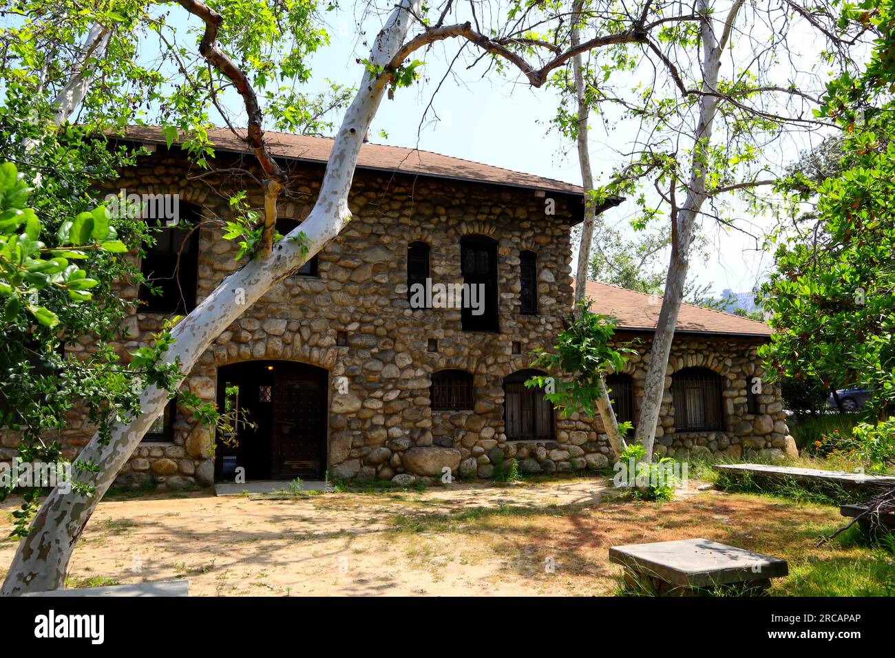 Los Angeles, California: Lummis Home - El Alisal. Rustic Stone House ...