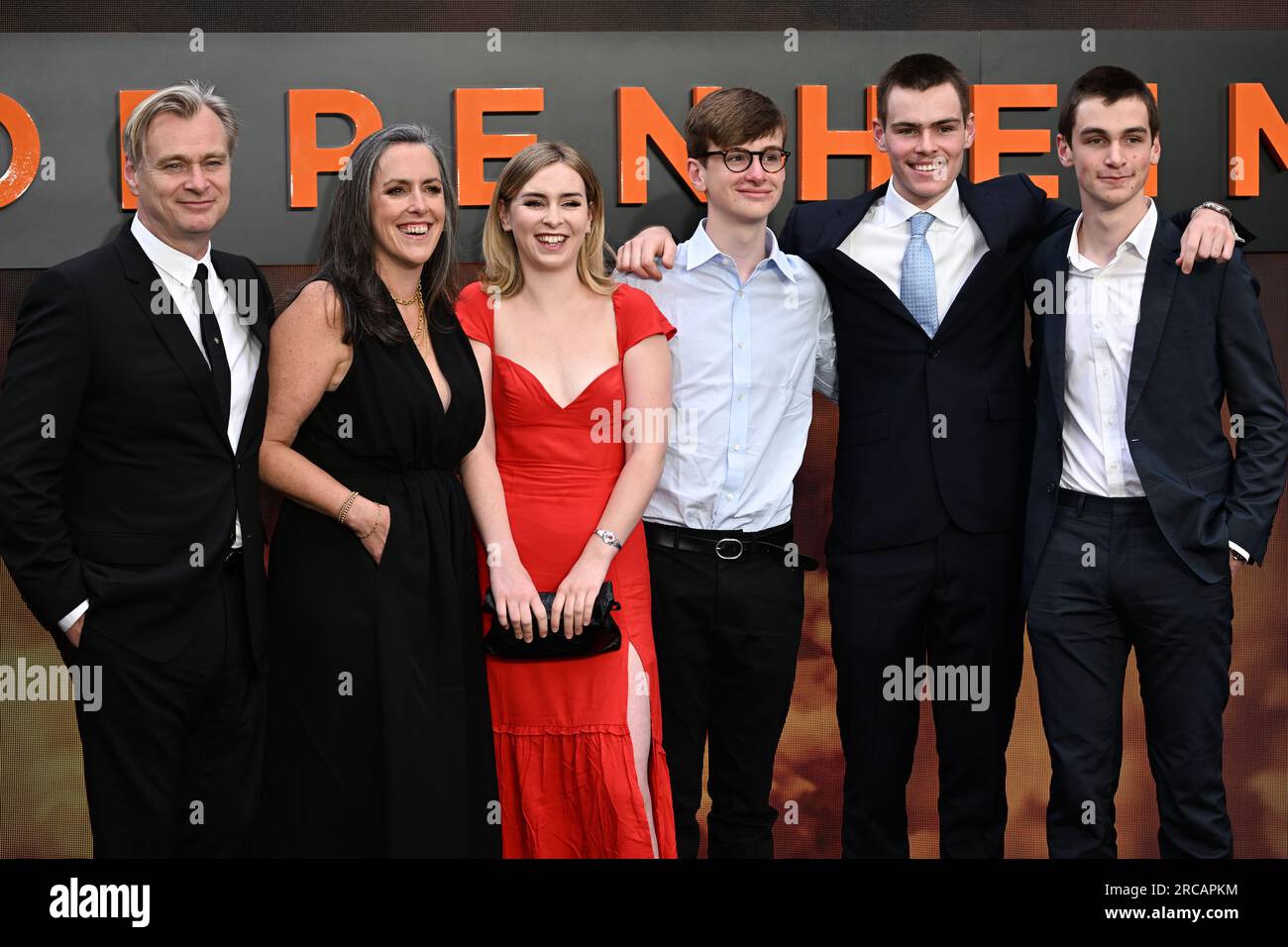London, UK. July 13th, 2023. Christopher Nolan and family arriving at ...