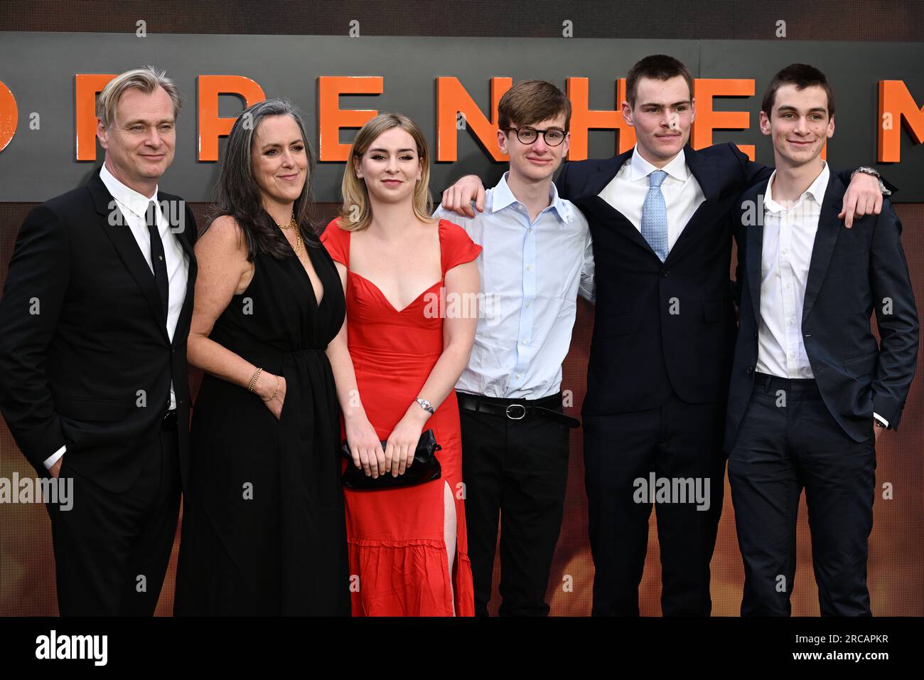 London, UK. July 13th, 2023. Christopher Nolan and family arriving at ...