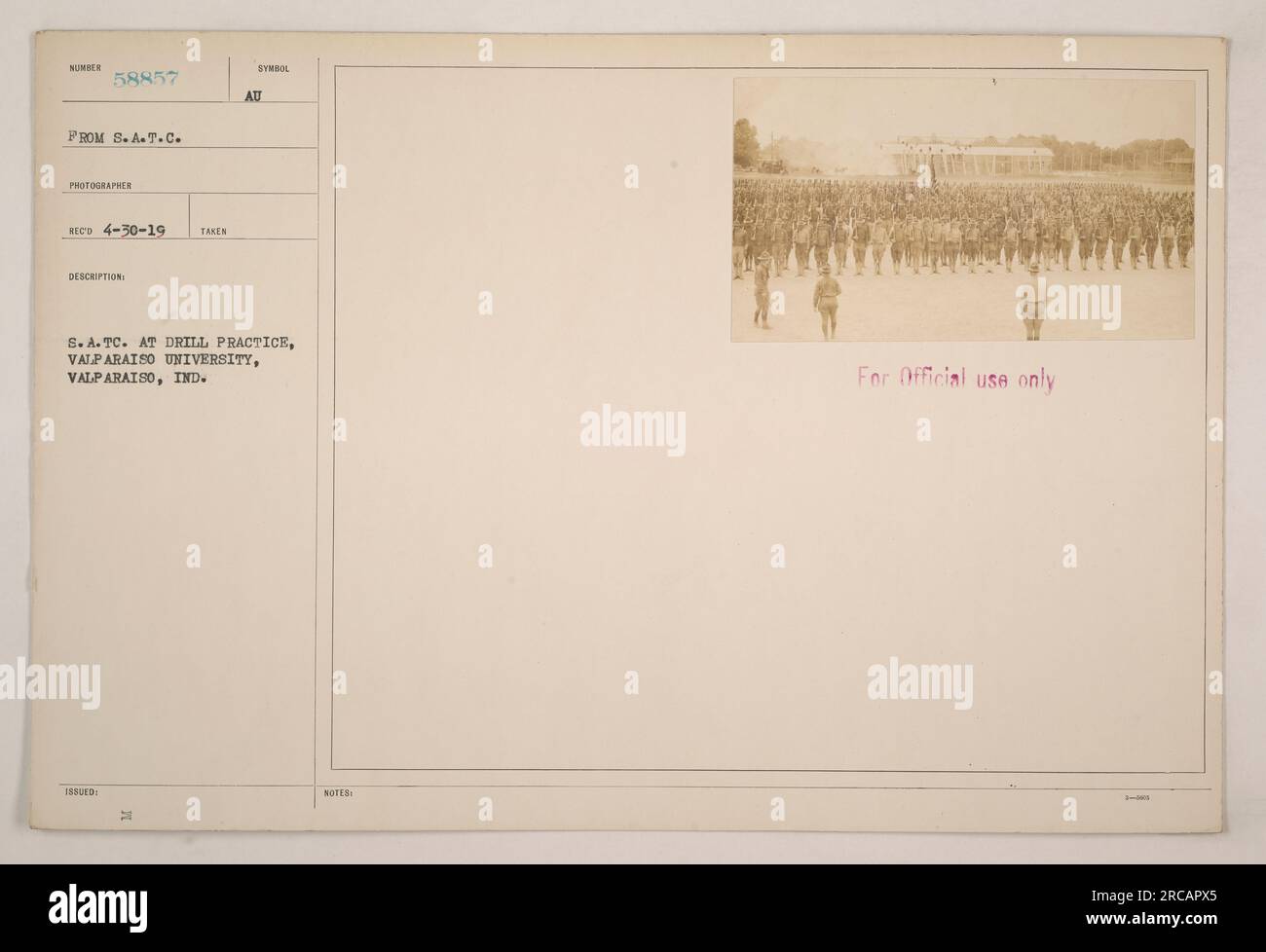 Soldier from the Student Army Training Corps (S.A.T.C.) participating ...