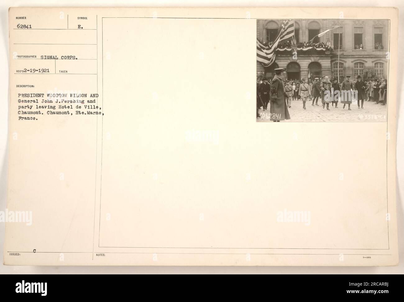 President Woodrow Wilson and General John J. Pershing and their ...