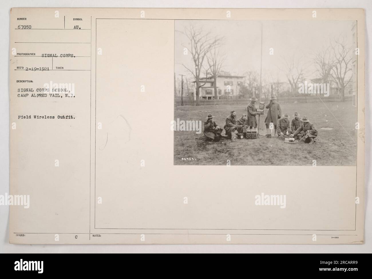 A soldier from the Signal Corps School at Camp Alfred Vail, New Jersey ...