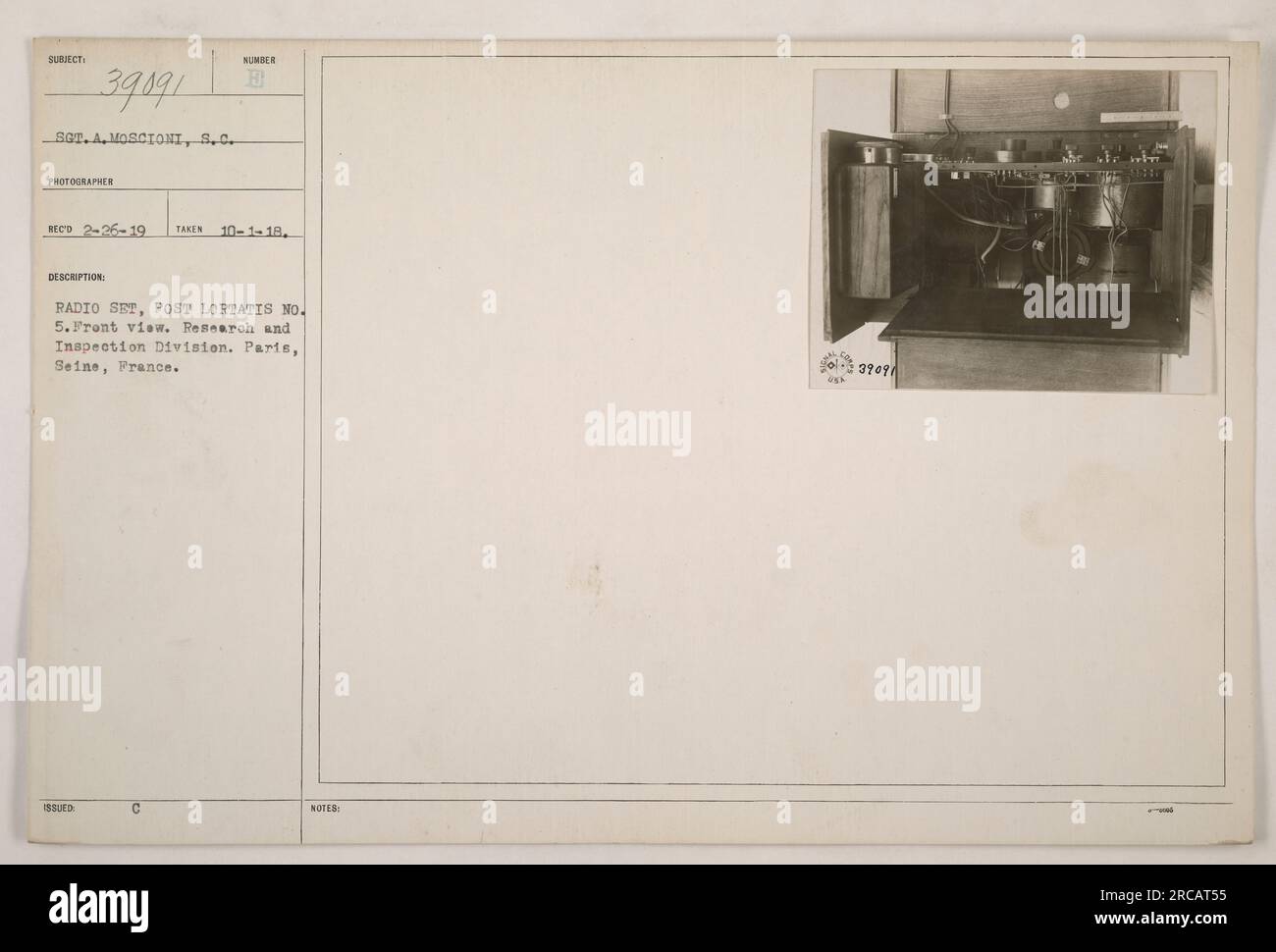 Sgt. A. Moscioni, S.C., a photographer for the Research and Inspection ...