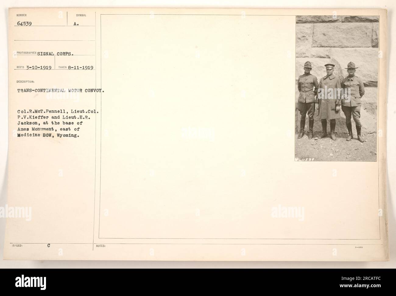 Colonel R. McT. Pennell, Lieutenant Colonel P.V. Kieffer, and ...