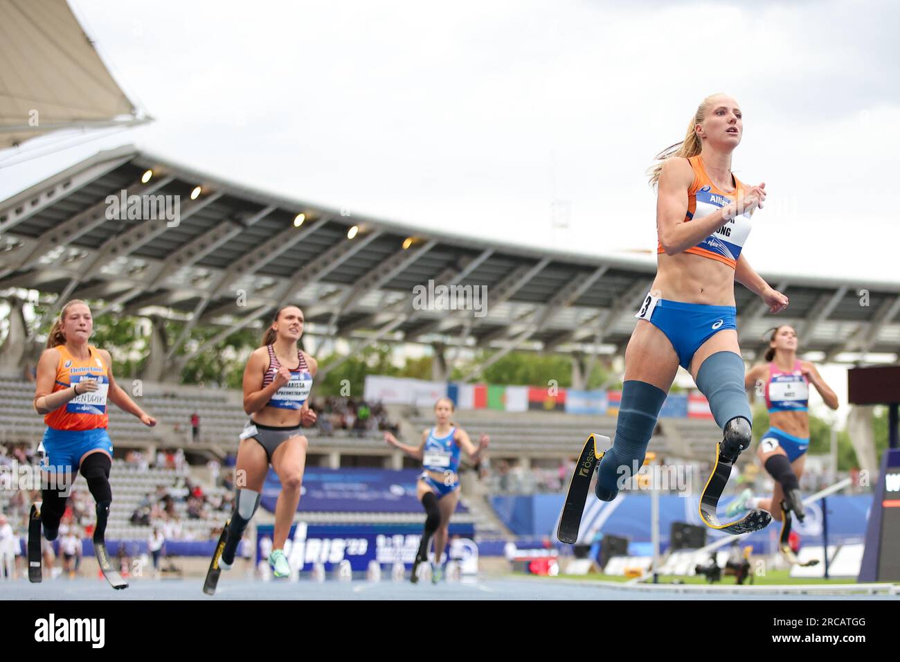 Paris, France. 13th July, 2023. PARIS, FRANCE - JULY 13: Fleur Jong of the Netherlands competing ...