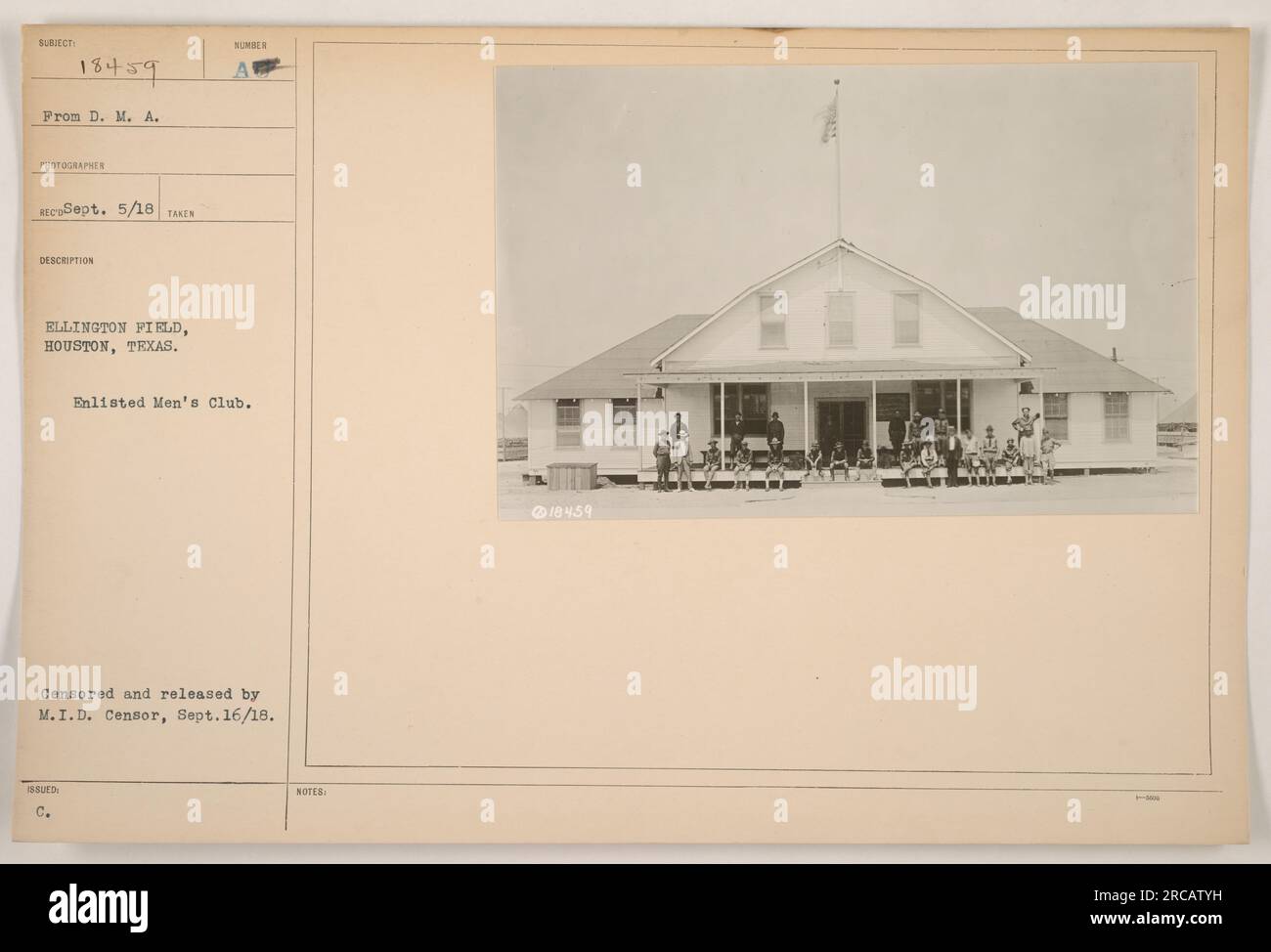 Enlisted Men's Club at Ellington Field, Houston, Texas. The photograph ...