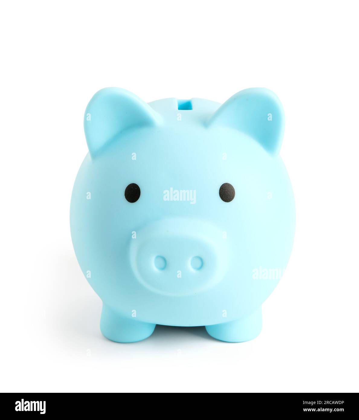 Blue piggy bank isolated on white background Stock Photo - Alamy