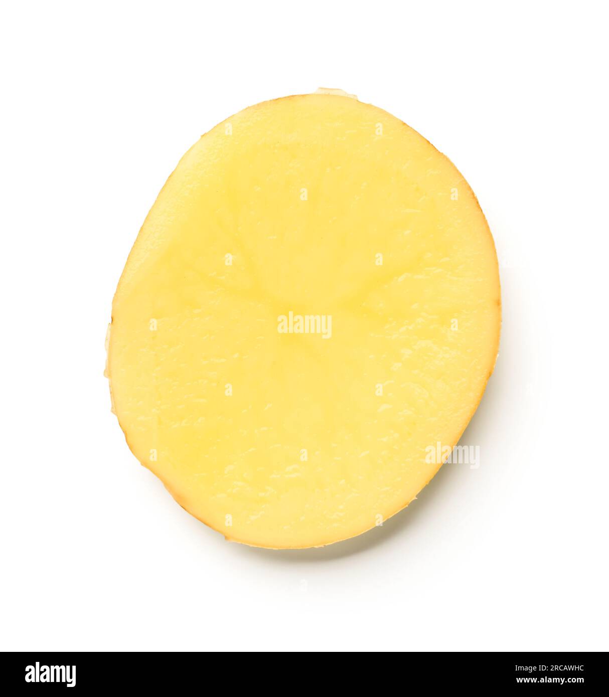 Slice of raw potato isolated on white background Stock Photo - Alamy