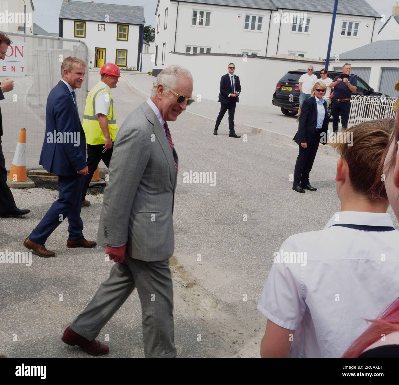 King Charles at Nansledan Cornwall UK Stock Photo - Alamy