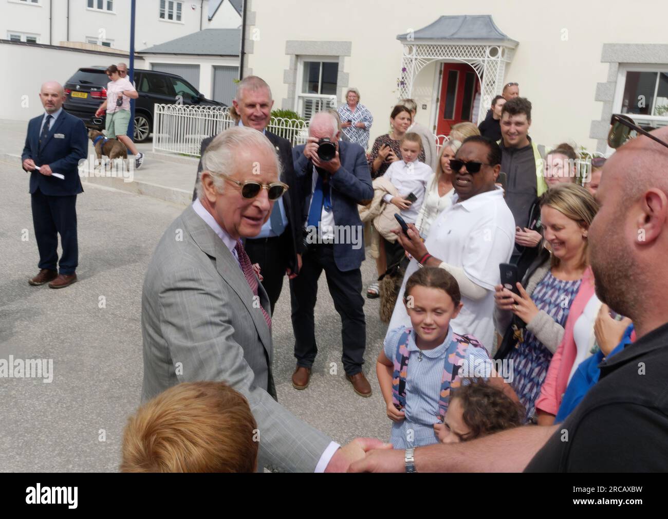 King Charles at Nansledan Cornwall UK Stock Photo - Alamy
