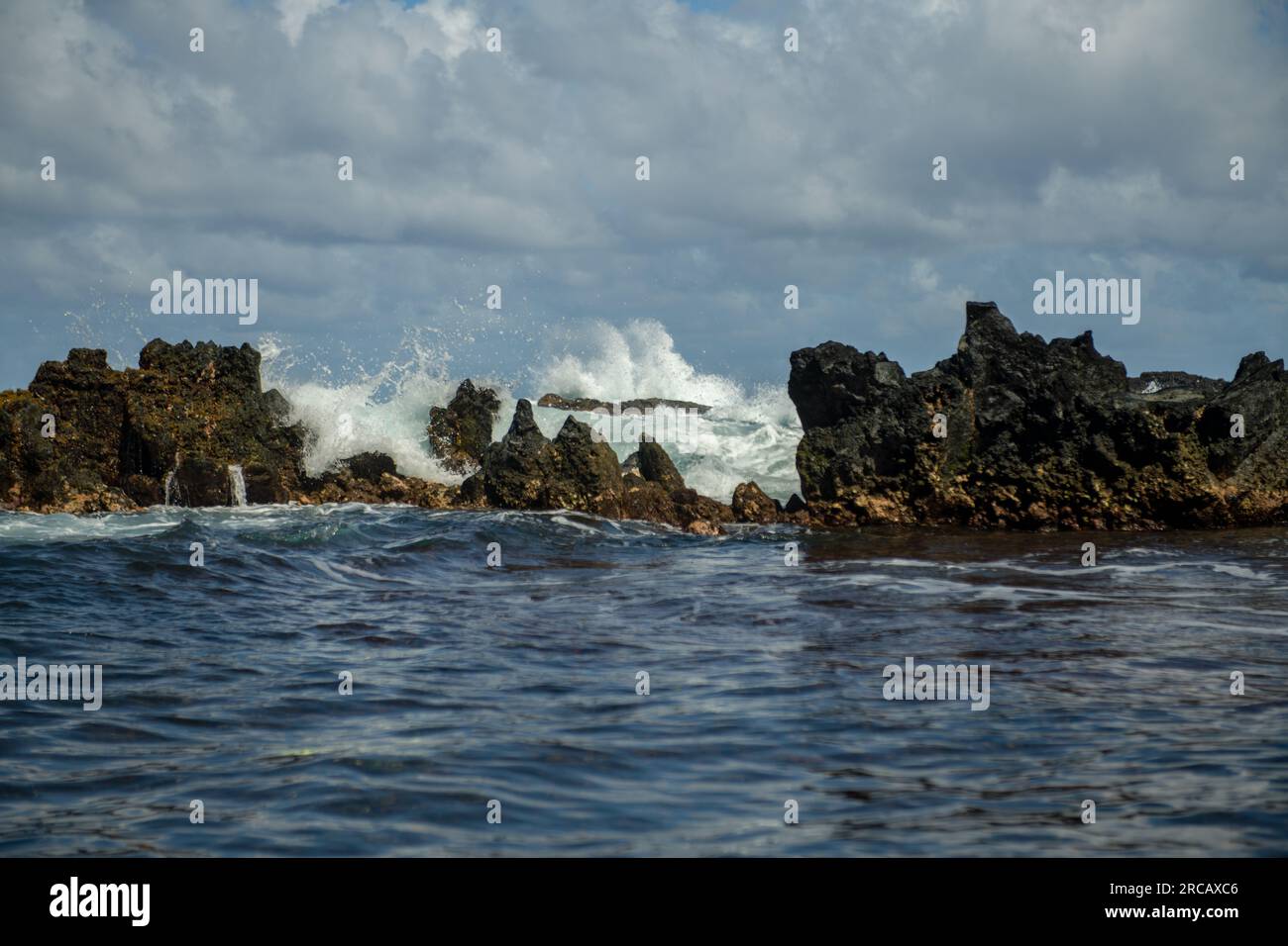Atlantic ocean collides volcanic coast hi-res stock photography and ...