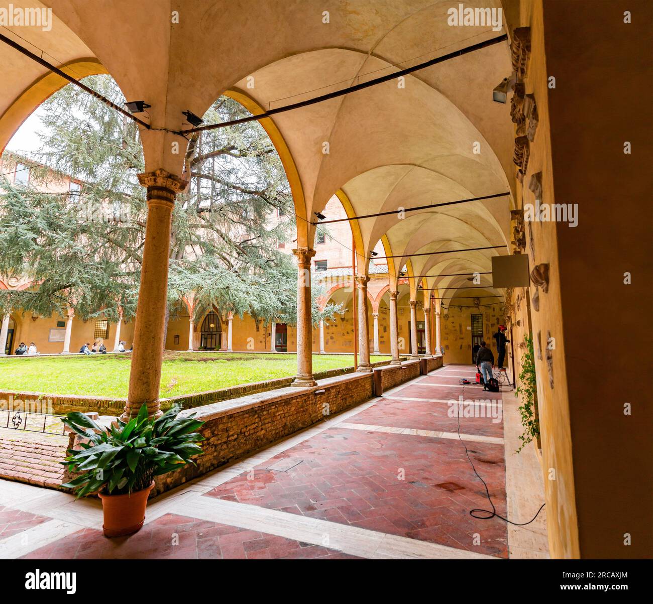 Siena, Italy - APR 7, 2022: The Patio of the Faculty of Economy at the ...