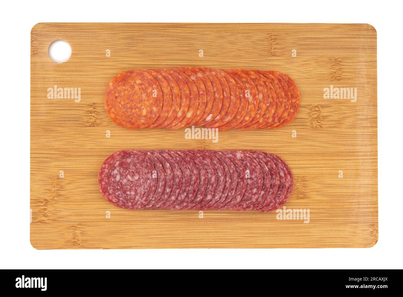 Pepperoni sausages Cut Out Stock Images & Pictures - Alamy