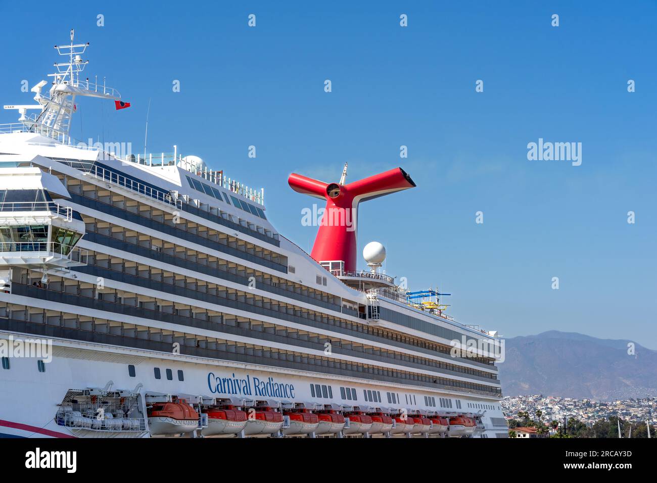 Ensenada, BC, Mexico – June 4, 2023: Carnival Radiance cruise ship with ...