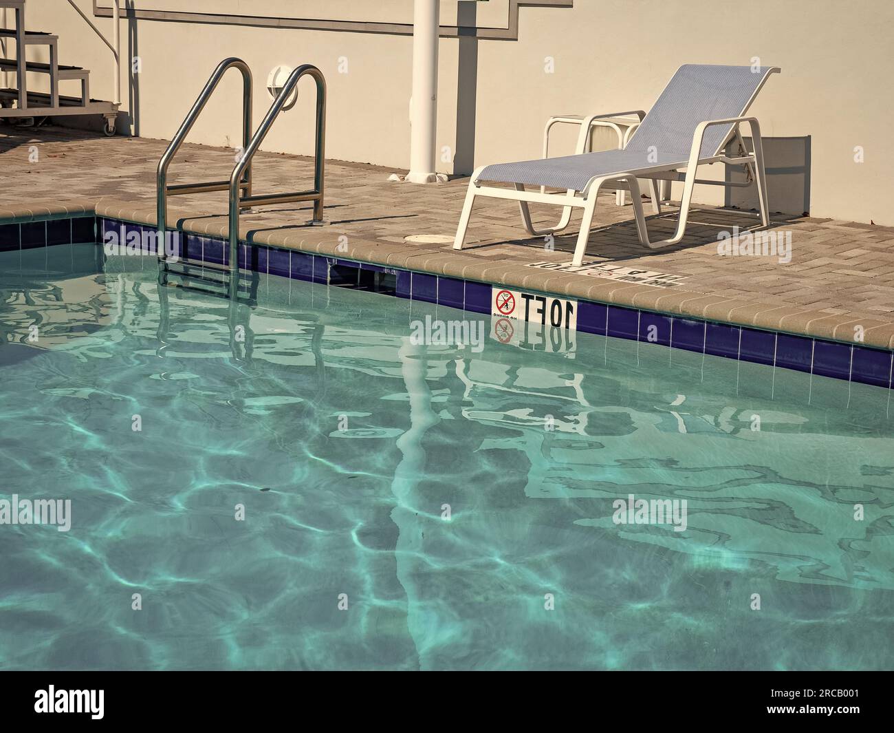 poolside sunbed in summer. poolside sunbed in summer vacation Stock ...