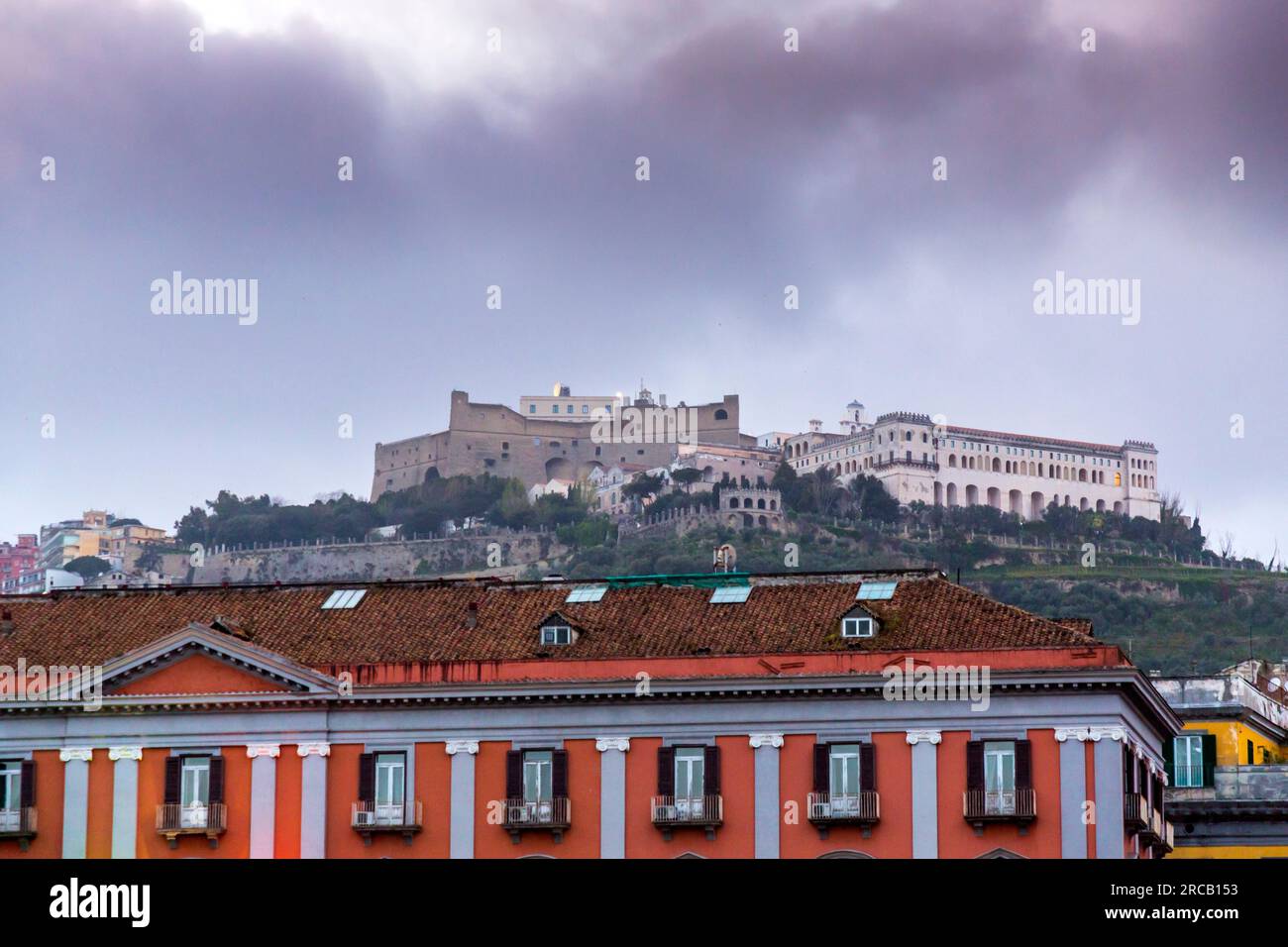 Castel Sant'Elmo, the historical fortress of Naples seen from downtown ...