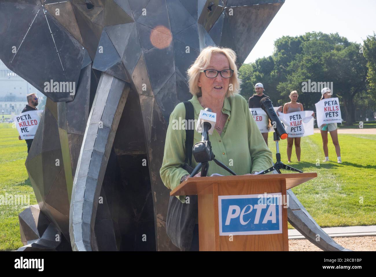 Washington DC, July, 13 2023 USA: Ingrid Newkirk, PETA President ...
