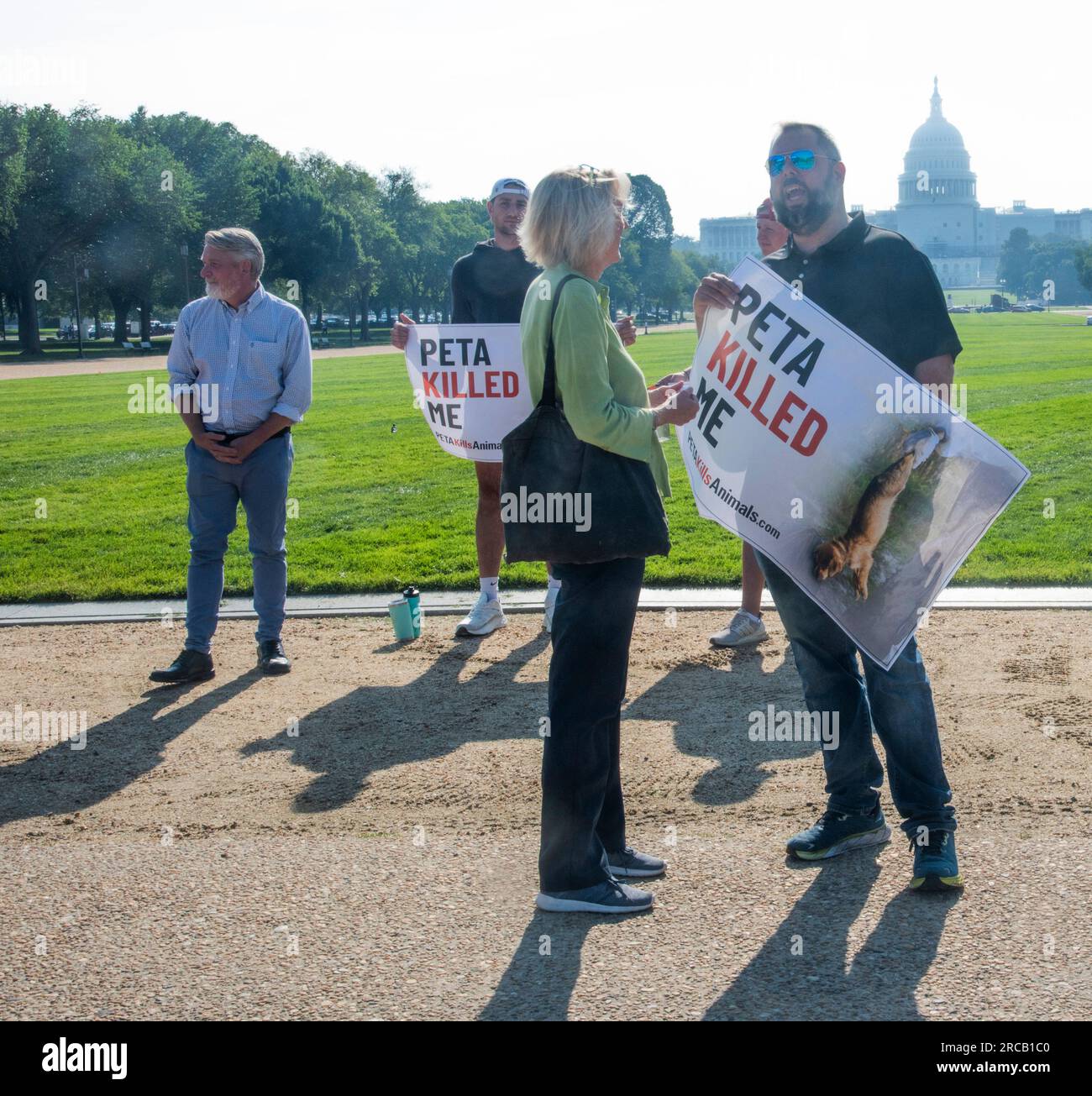 Washington DC, July, 13 2023 USA: Ingrid Newkirk, PETA President talks ...