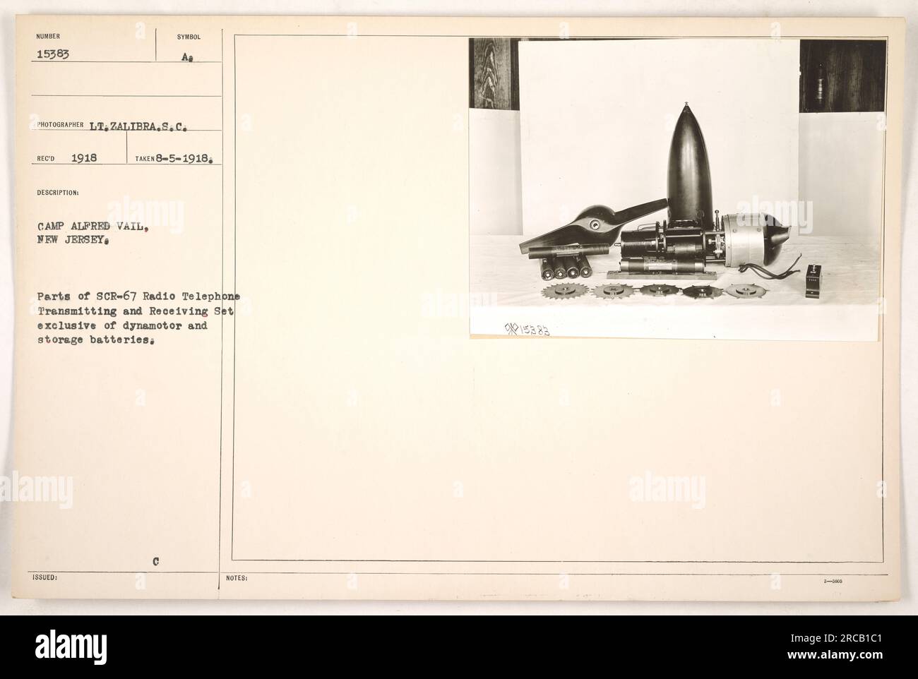 Soldiers at Camp Alfred Vail, New Jersey, in 1918, posing with parts of ...